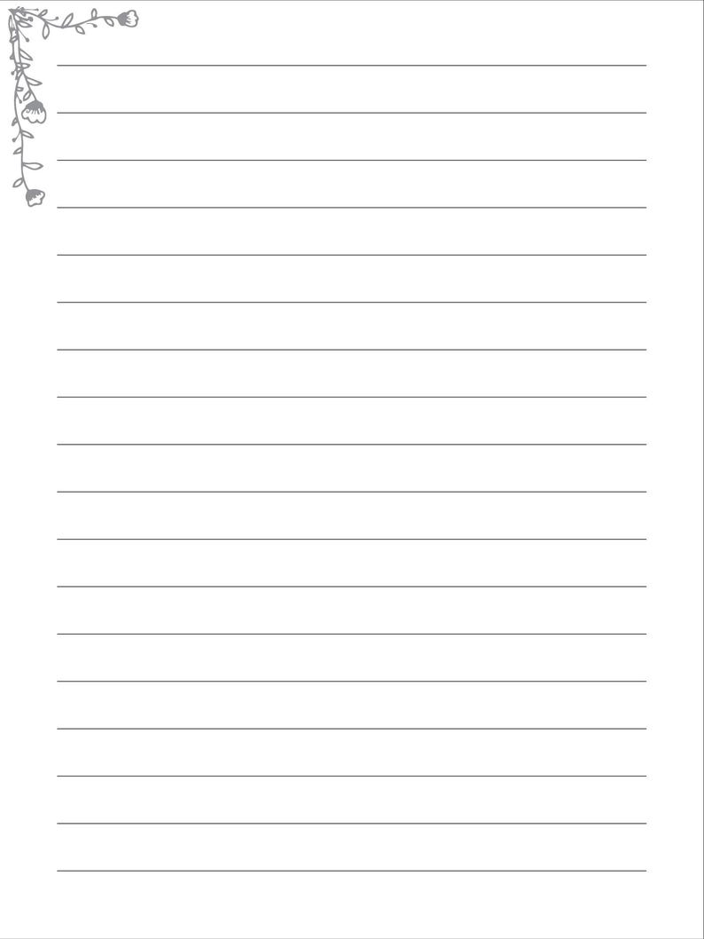 LEFT Flower 8mm Lined Full Page Supernote Nomad A6X2 Template. - Etsy