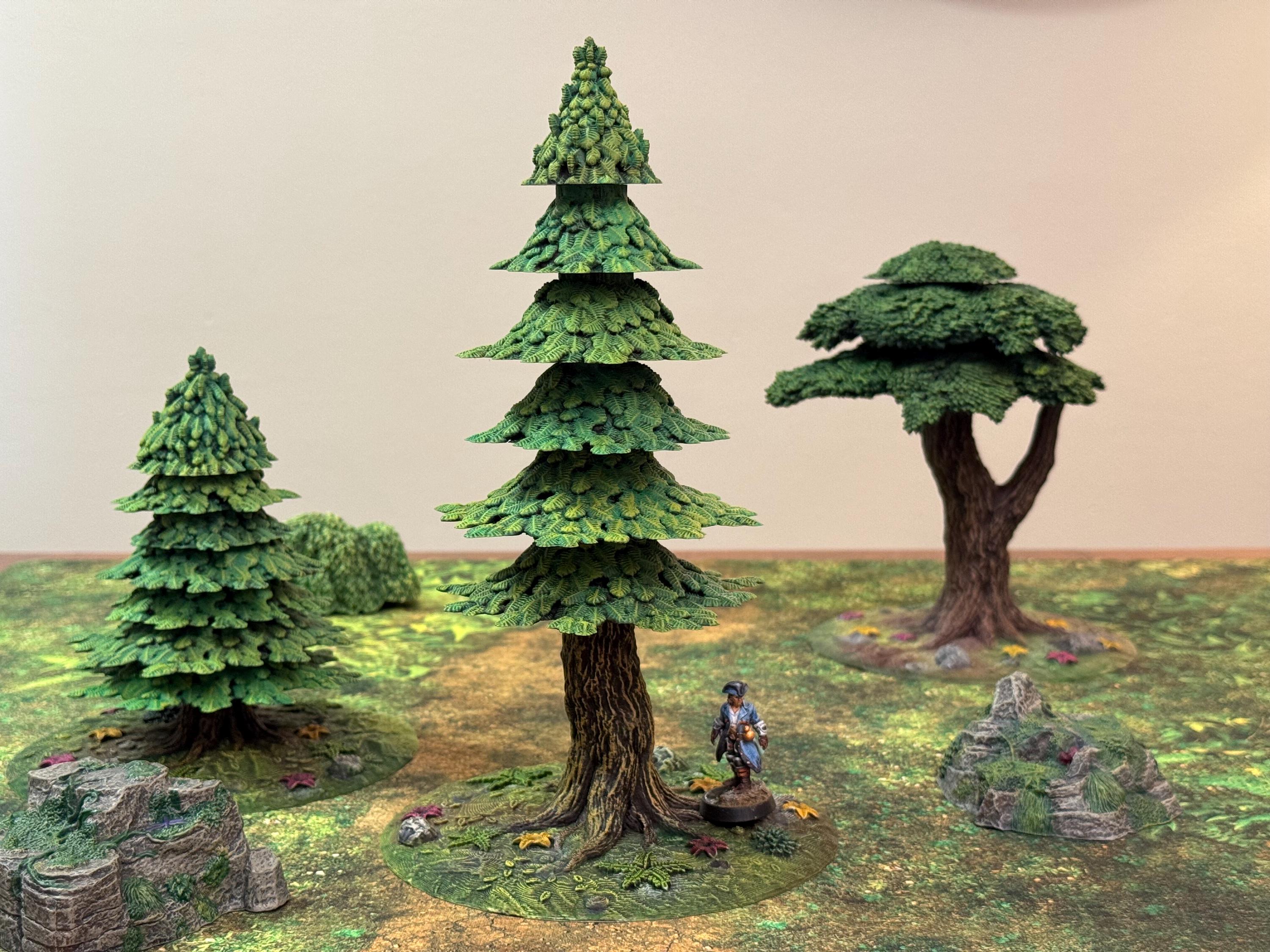 Modular Trees for Tabletop Games: Pine & Oak - Fat Dragon Games - Etsy