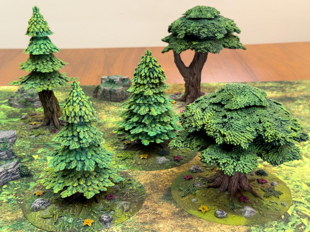 Modular Trees for Tabletop Games: Pine & Oak - Fat Dragon Games - Etsy