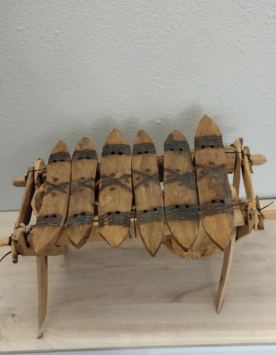 African Rustic Xylophone Indigenous With a Native Vibe Primitive Made ...