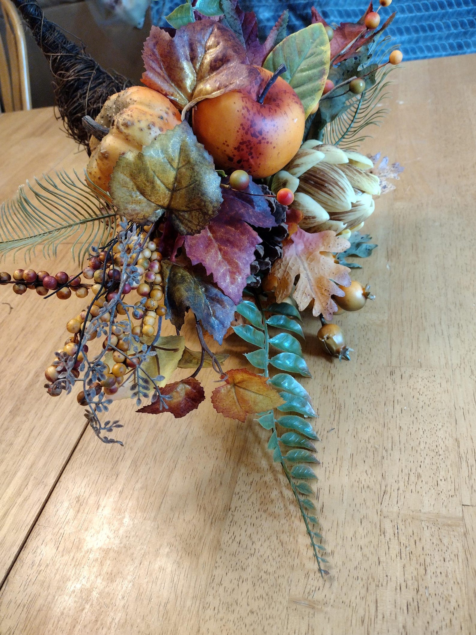 A Traditional Floral Cornucopia is an Autumn Decor Made Especially for ...