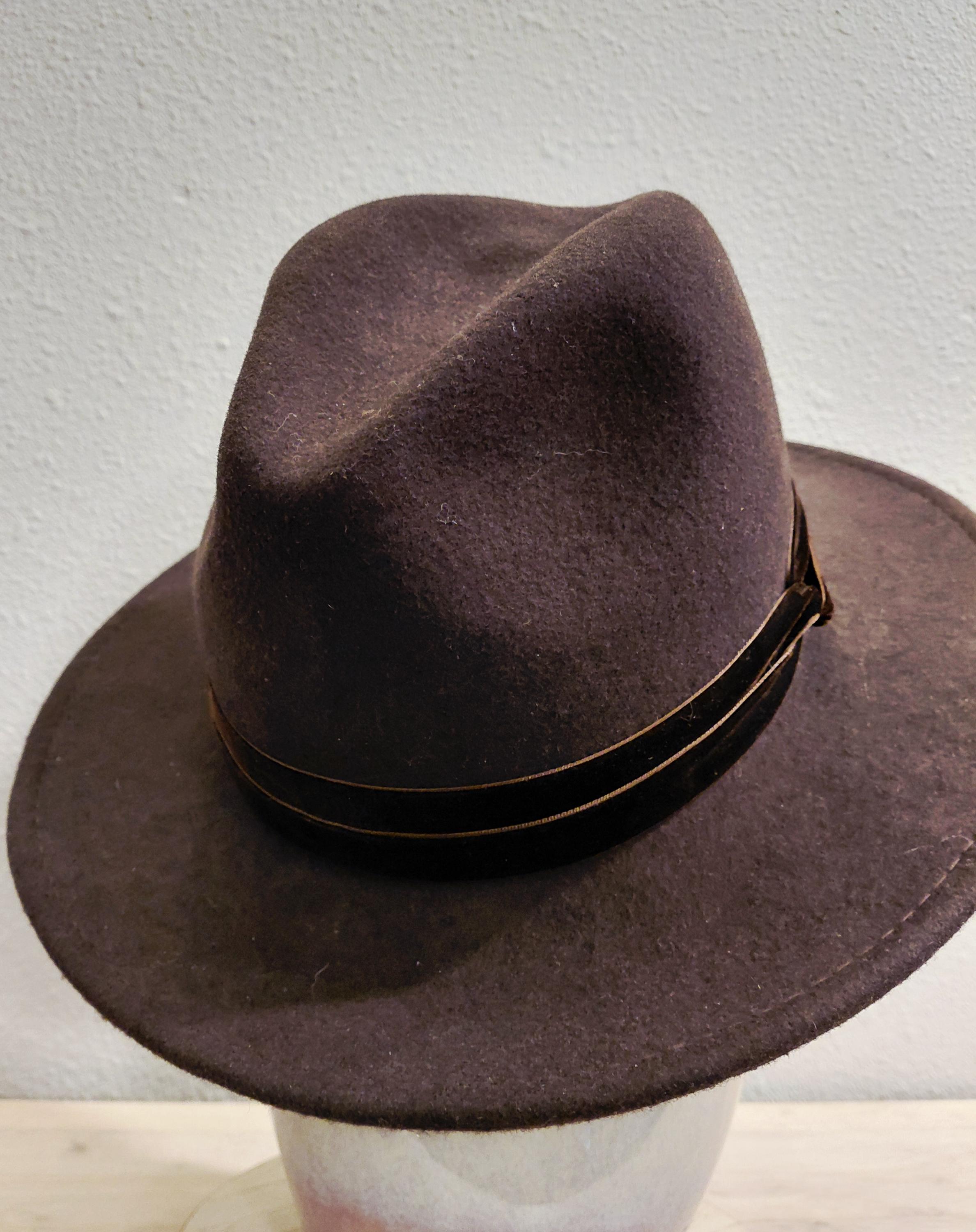 Vintage Brown Wool Fedora - Italian Scala Crushable Hat - Etsy