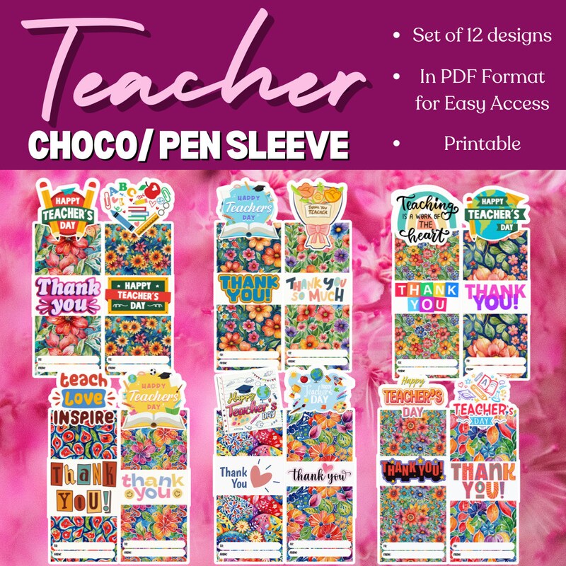 Teachers Day Pen Sleeve - Etsy