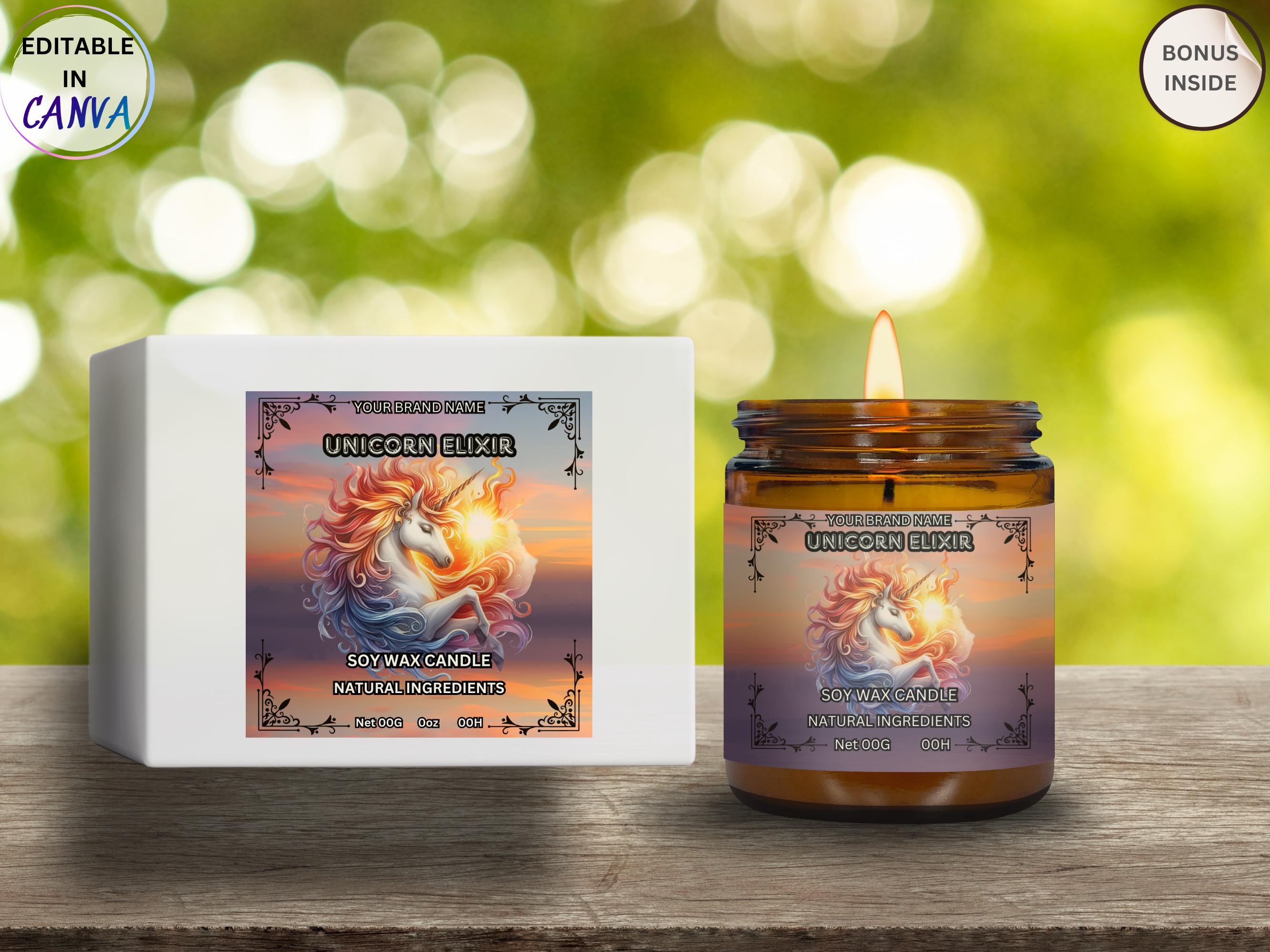 Candle Jar Label, Product Labels, Custom Packaging, Editable Template ...