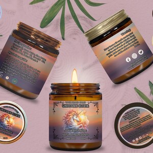 Candle Jar Label, Product Labels, Custom Packaging, Editable Template ...