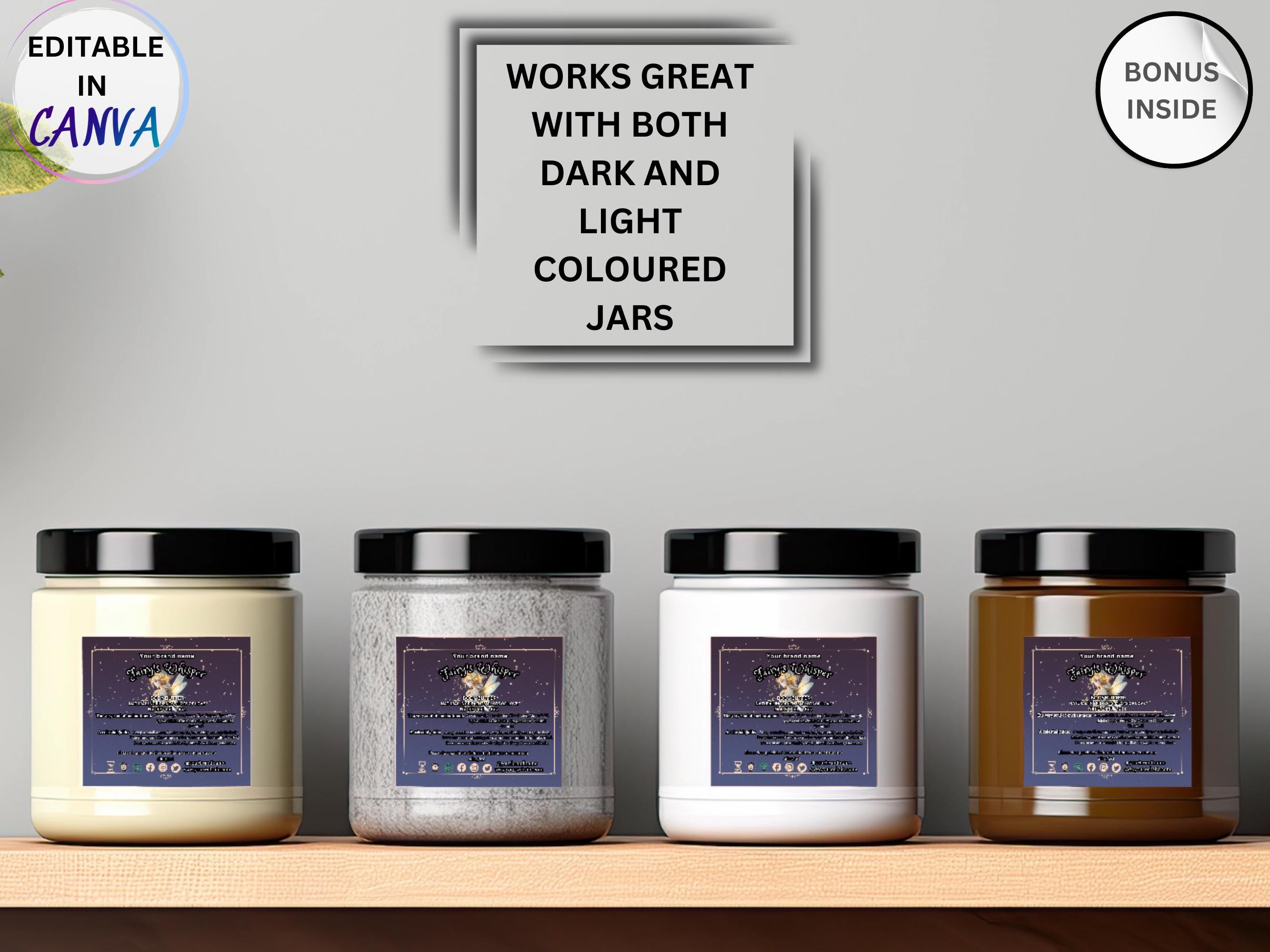 Editable Cosmetic Label, Label Template, Jar Label, Canva Template ...