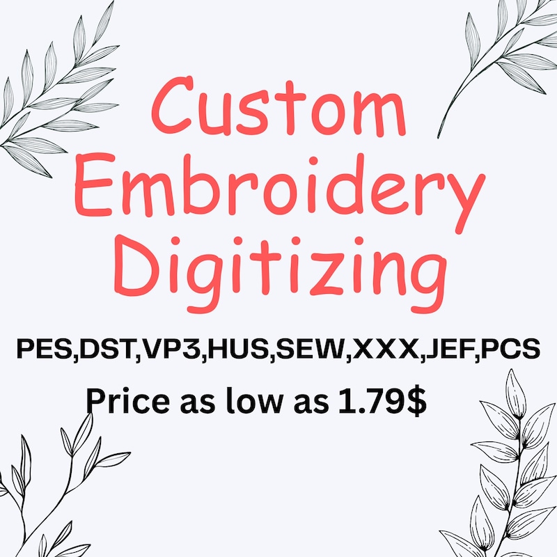 Digitized Embroidery - Etsy
