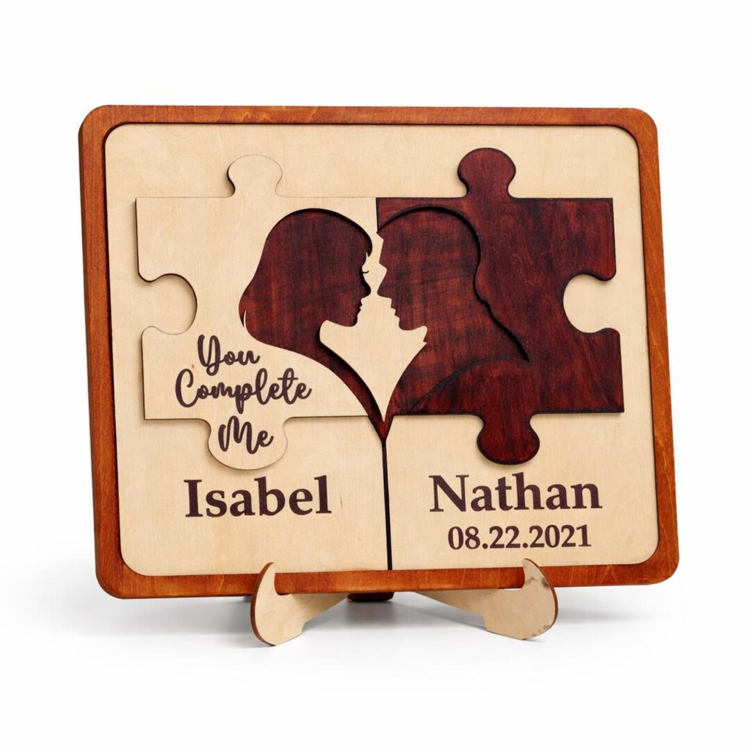 Personalized Couple Puzzle Plaque, Custom Wooden Anniversary Gift, You ...