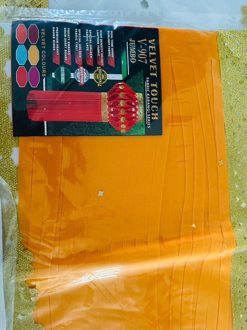 DIY Akash Kandil/diwa Diwali Lantern Kit Decorative Velvet Fabric ...