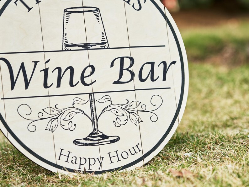 Custom Wine Bar Pallet Sign, Bar Plywood Sign, Personalized Wood Sign ...