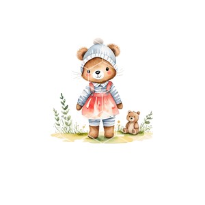 Bear With Sweater Clipart, Scandi Clipart, Cool Bear Clipart, Winter ...