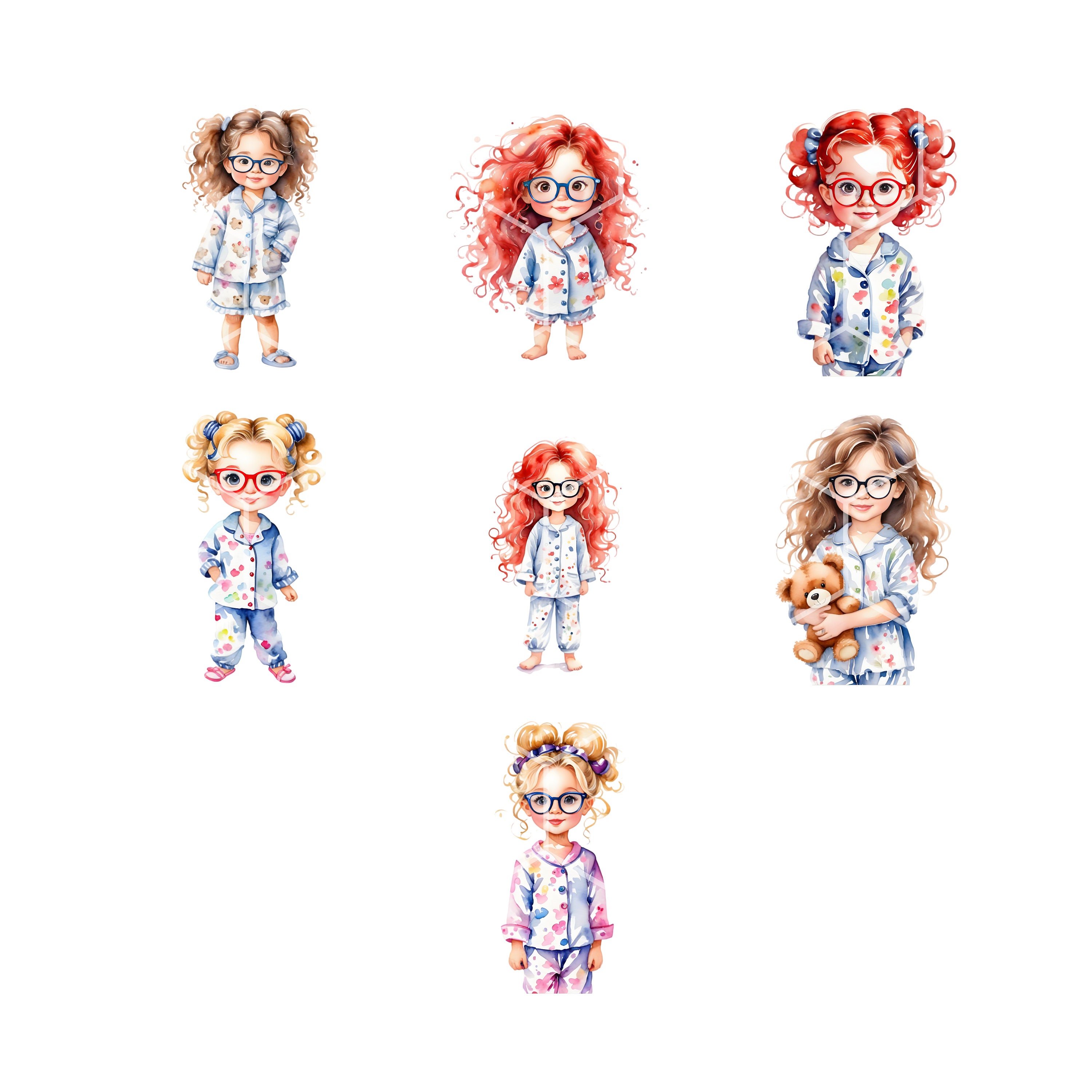 Slumber Party Girl Clipart, Girls Night in Clipart, Young Girl Clipart ...