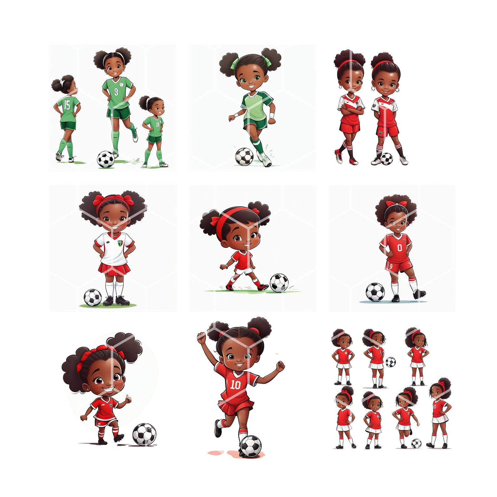 Soccer Girl Clipart black Girls Soccer Player Multicultural Png Soccer ...