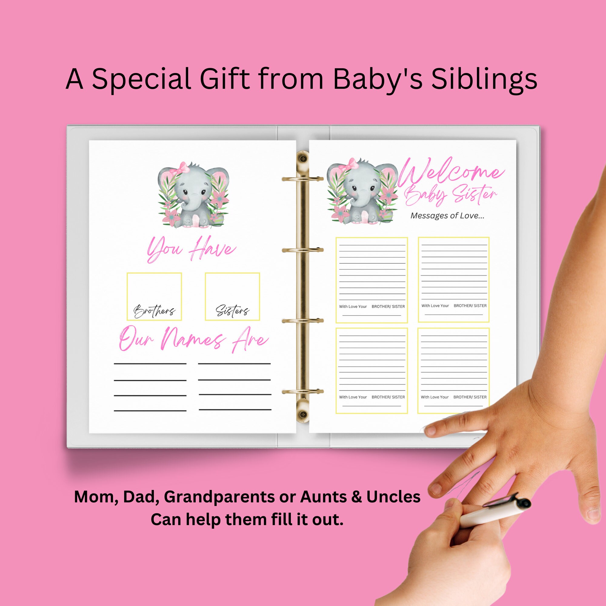 Baby Book Printable, Baby Memory Book, Baby Gift, First Year Memory ...
