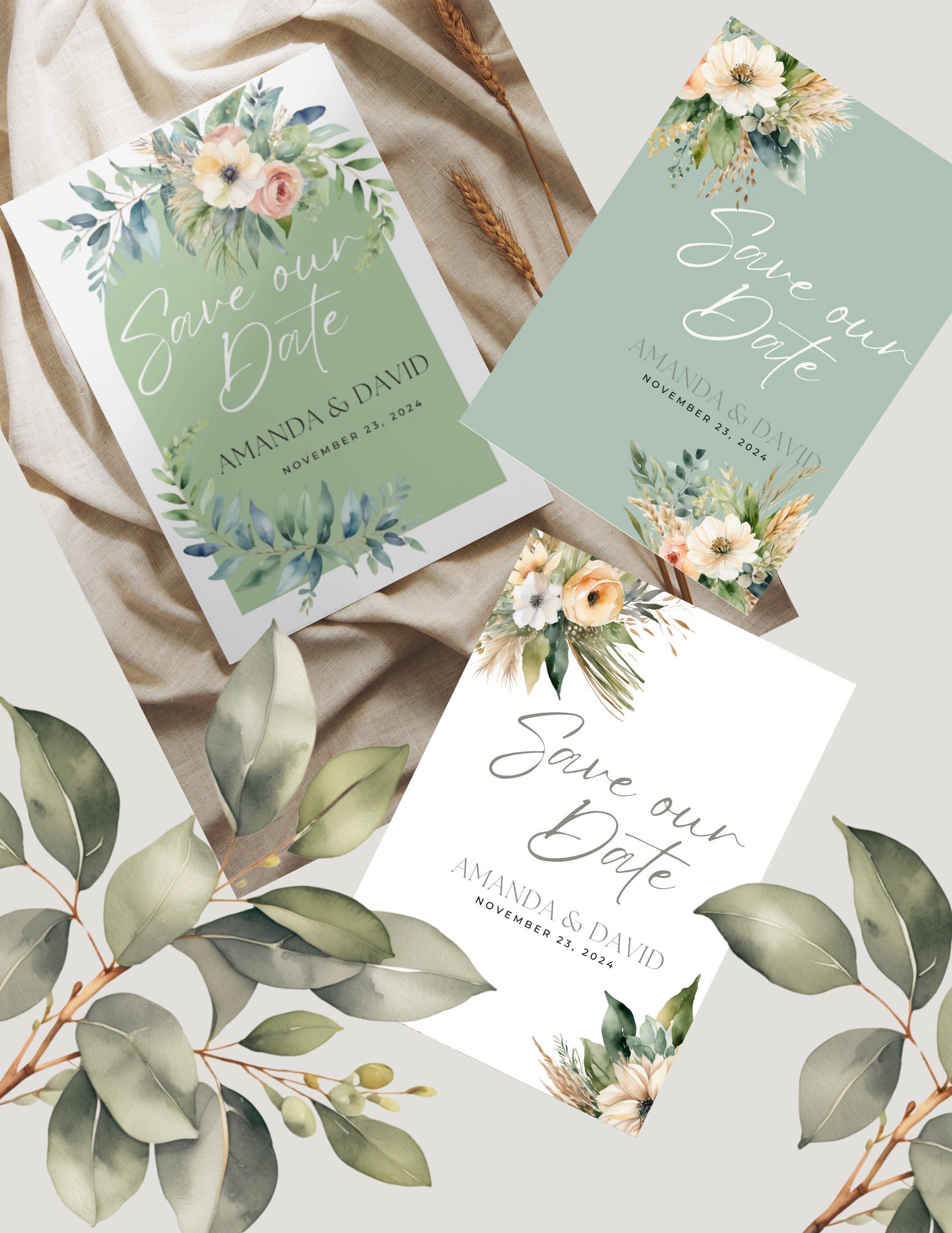 Watercolor Boho Flowers Clipart, Boho Floral Clipart, Boho Roses PNG ...