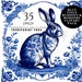 Blue Toile Bunny Clipart Pack - Transparent Pngs, Floral Toile Borders ...