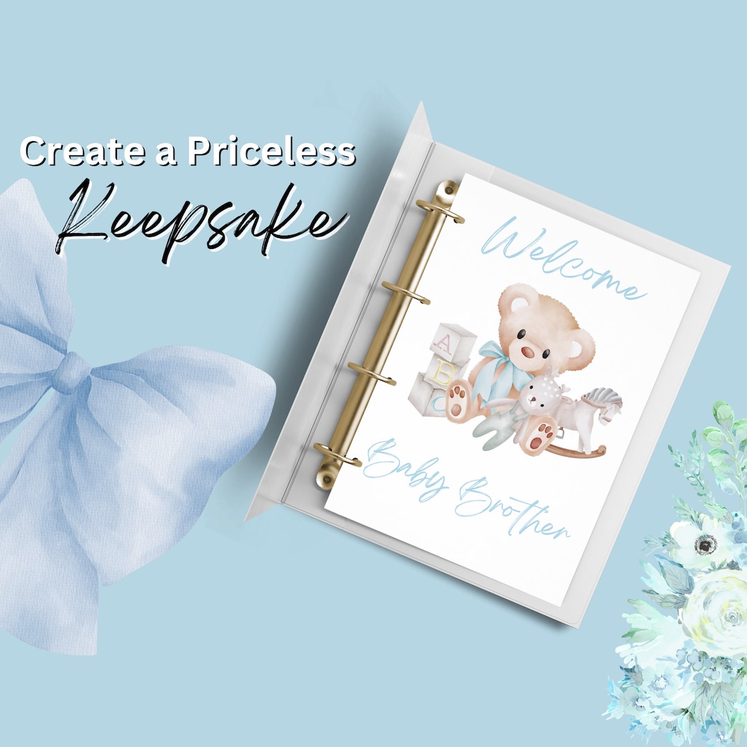 Baby Book Printable, Baby Memory Book, Baby Gift, First Year Memory ...