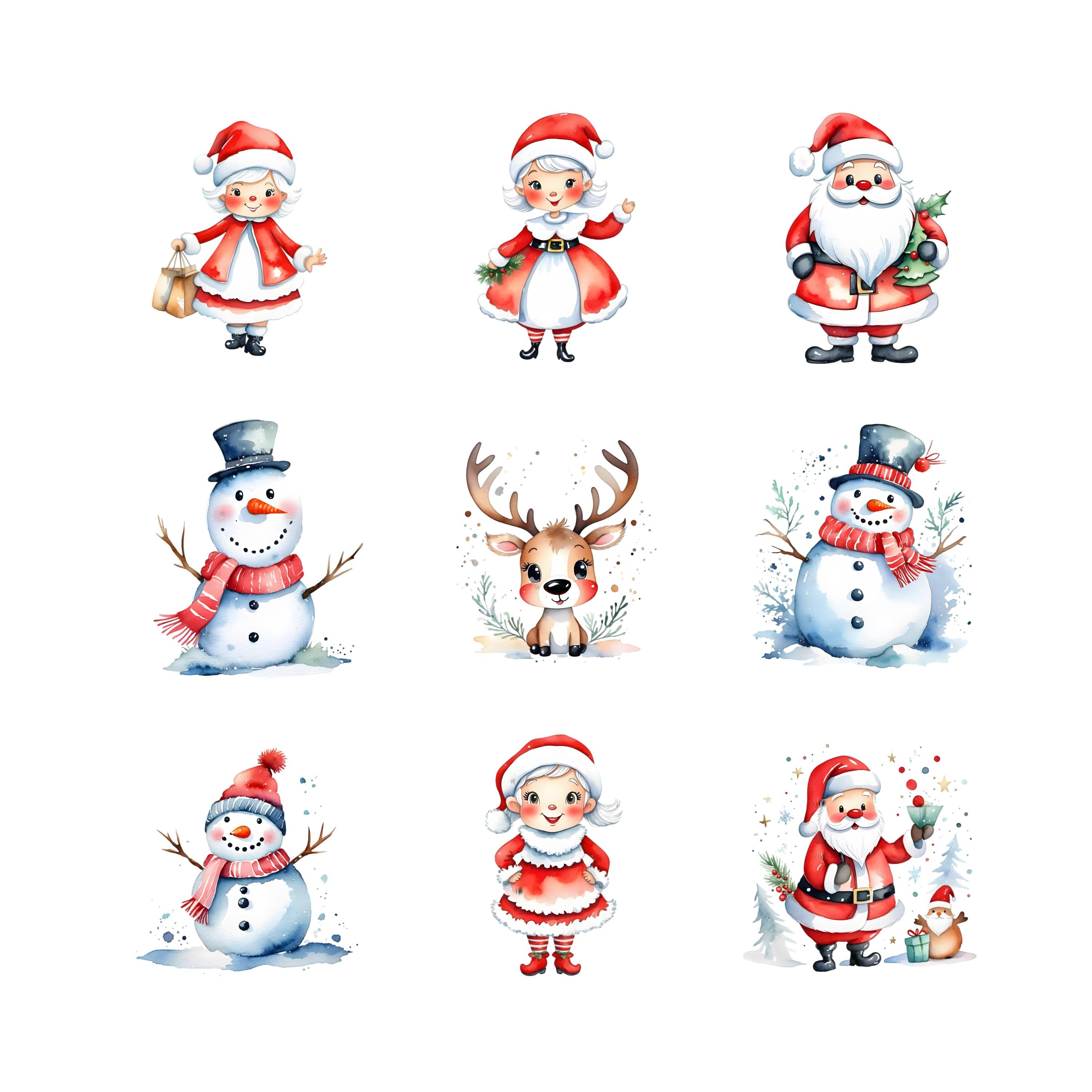 Scandi Clipart, Scandi Santa Clipart, Santa Clause Clipart, North Pole ...