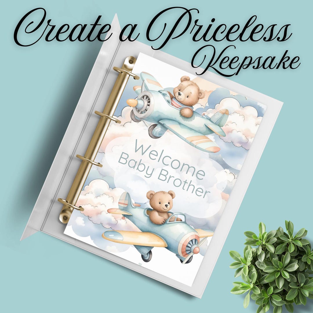 Baby Memory Book Printable Pages | Welcome Baby Brother Journal, First ...