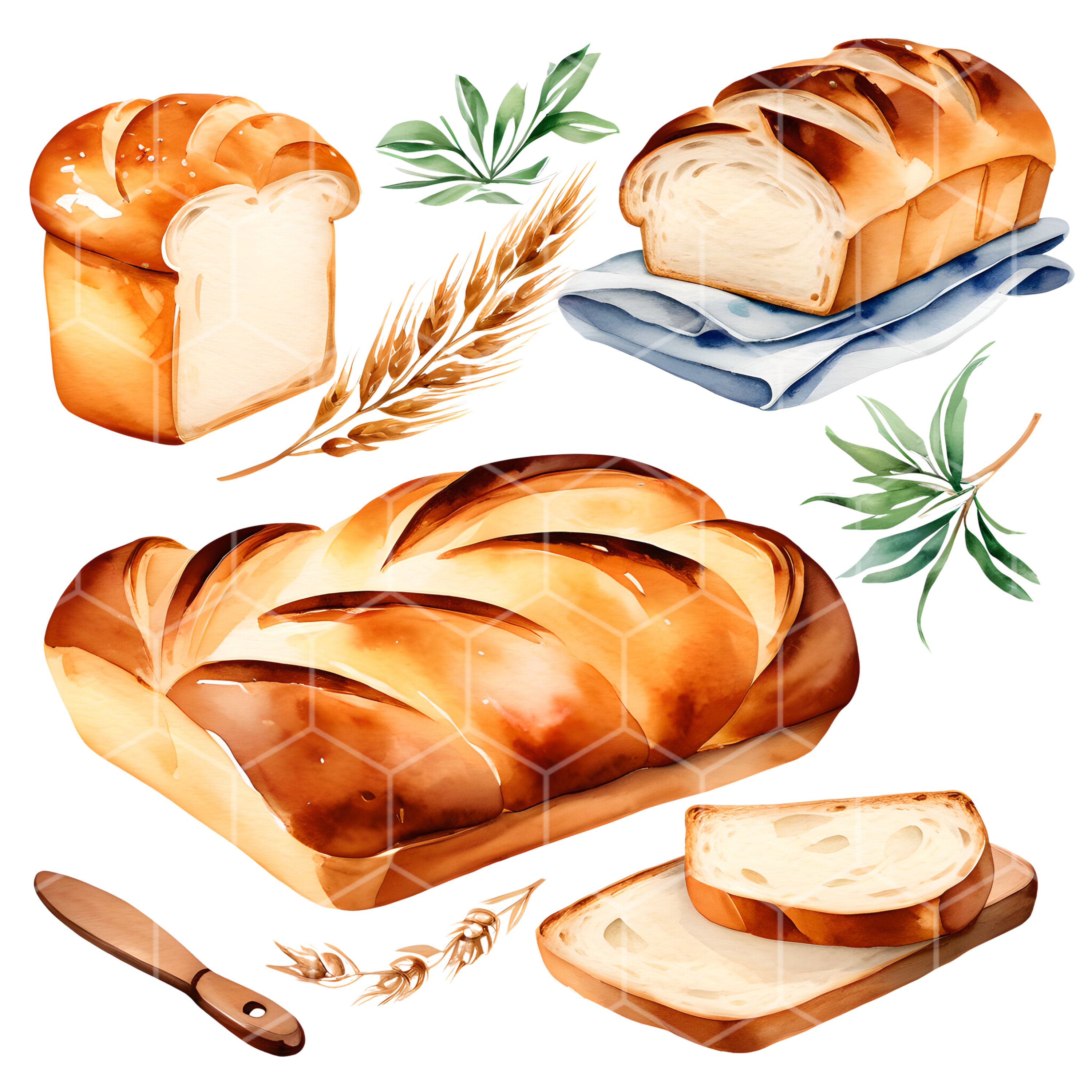 Sourdough Clipart, Sourdough Bread PNG, Bread Baking Clip Art, Bread ...