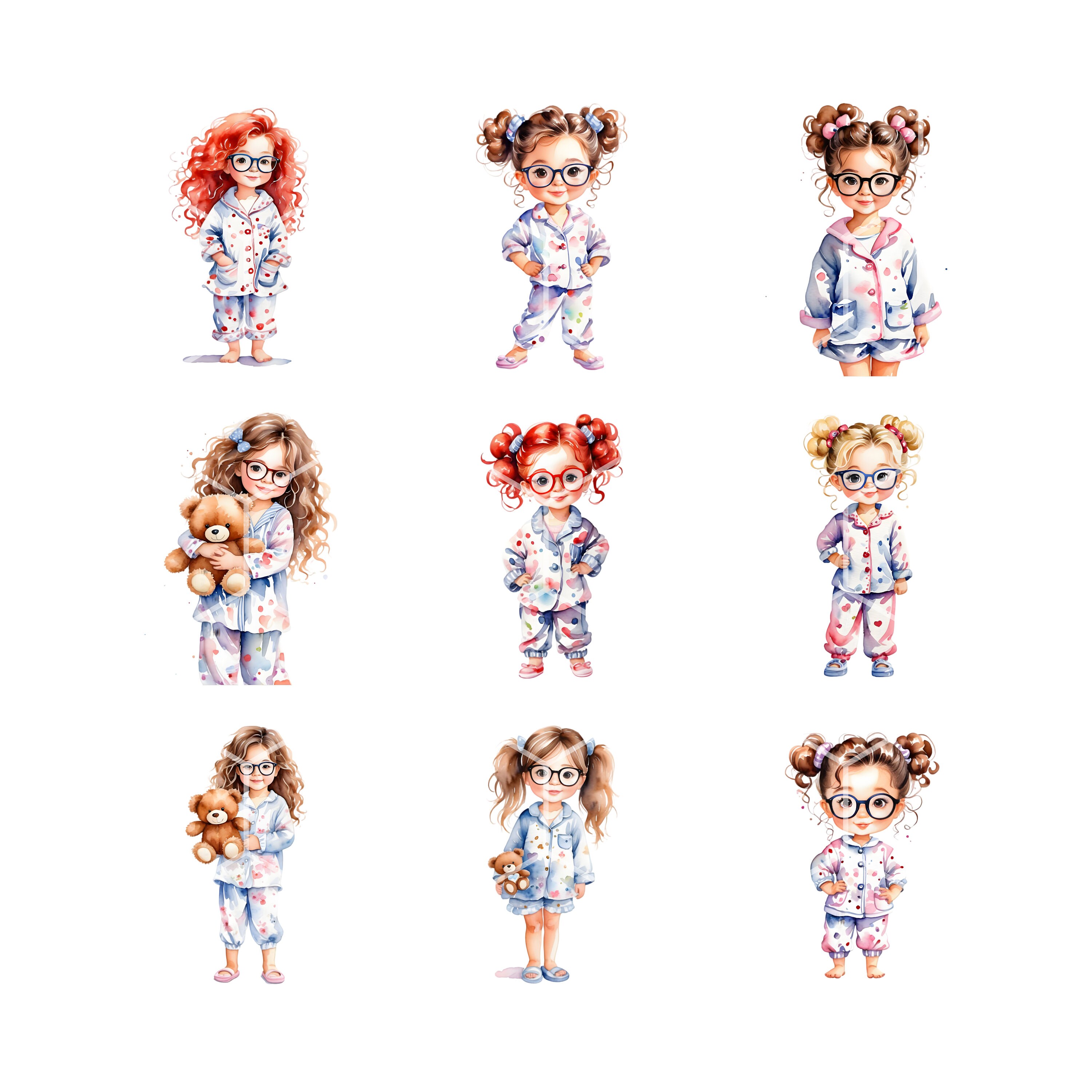 Slumber Party Girl Clipart Girls Night In Clipart Young Girl Clipart Girl With Glasses