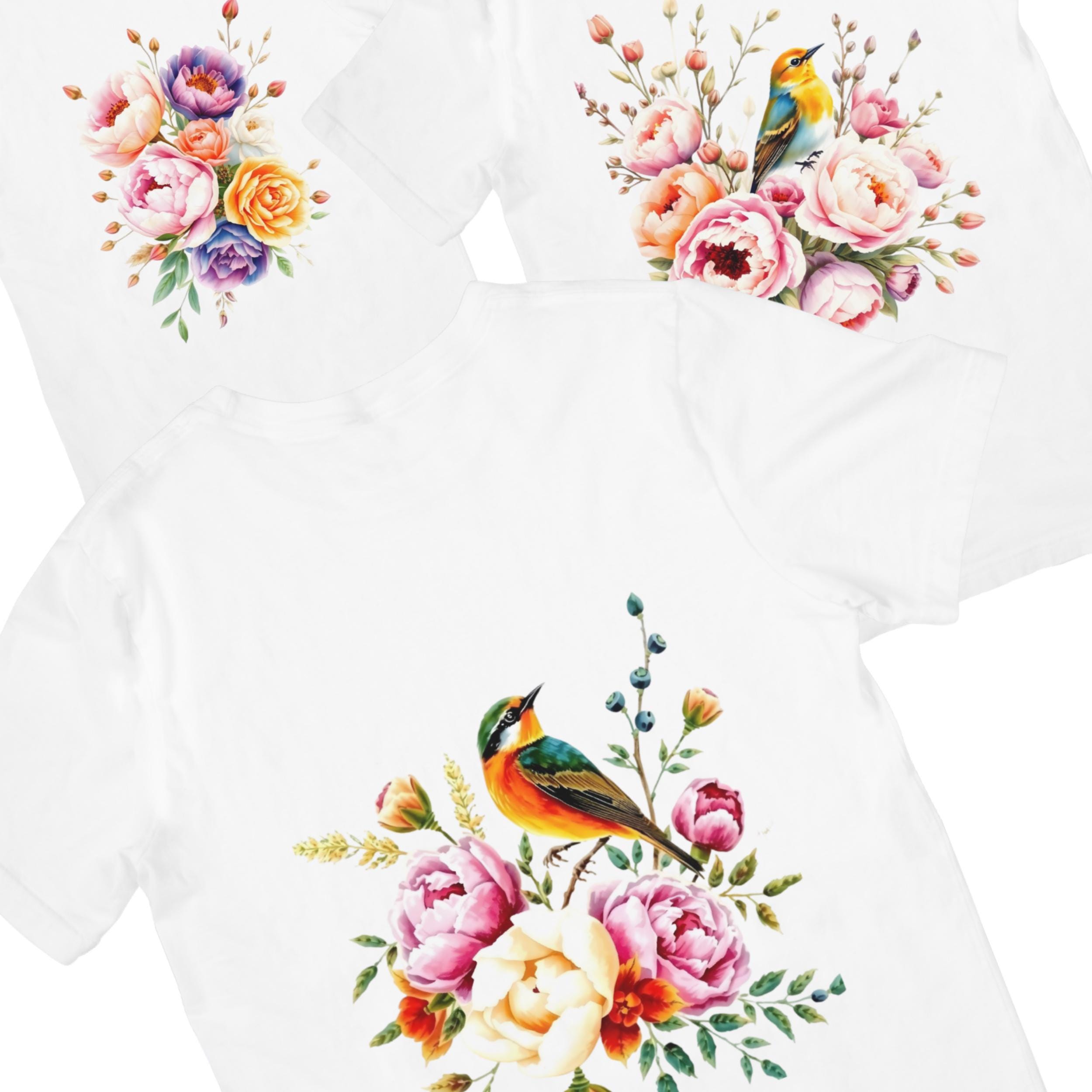 Singing Bird Clipart | Baby Birds & Blooms, Watercolor Floral, Blue Red ...