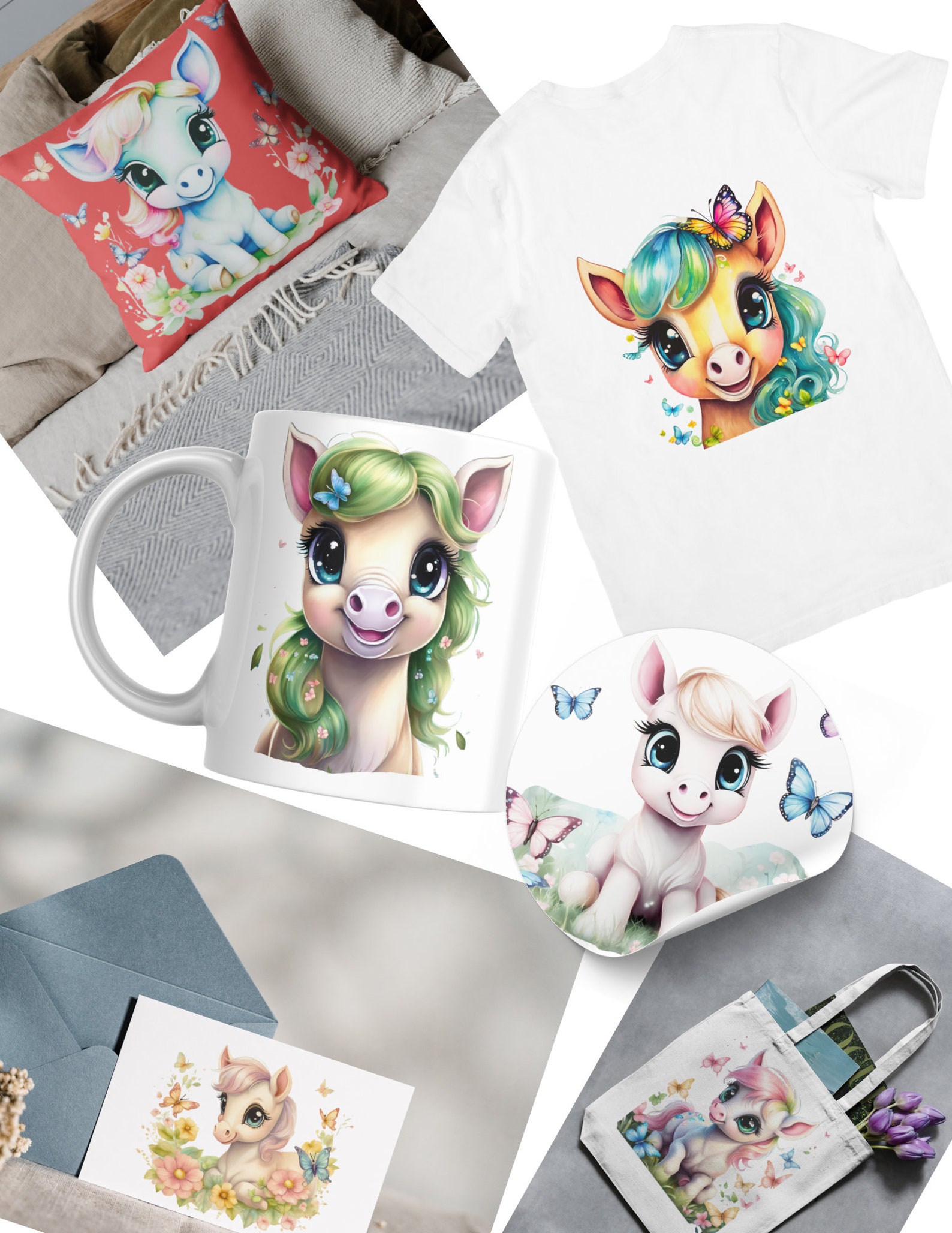 Pretty Little Pony PNG Pack of 50 Ponies Pngs Digital Cartoon Character ...