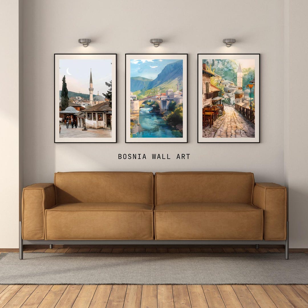 Bosnia and Herzegovina Digital Art Print Bundle | Mostar&sarajevo ...