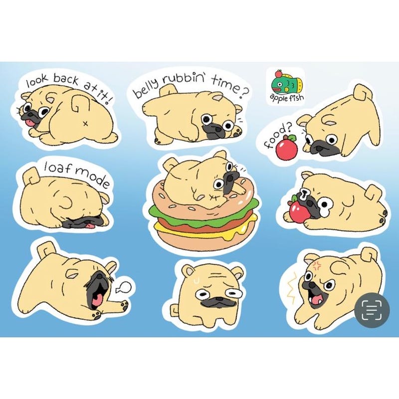 Pug Sticker - Etsy
