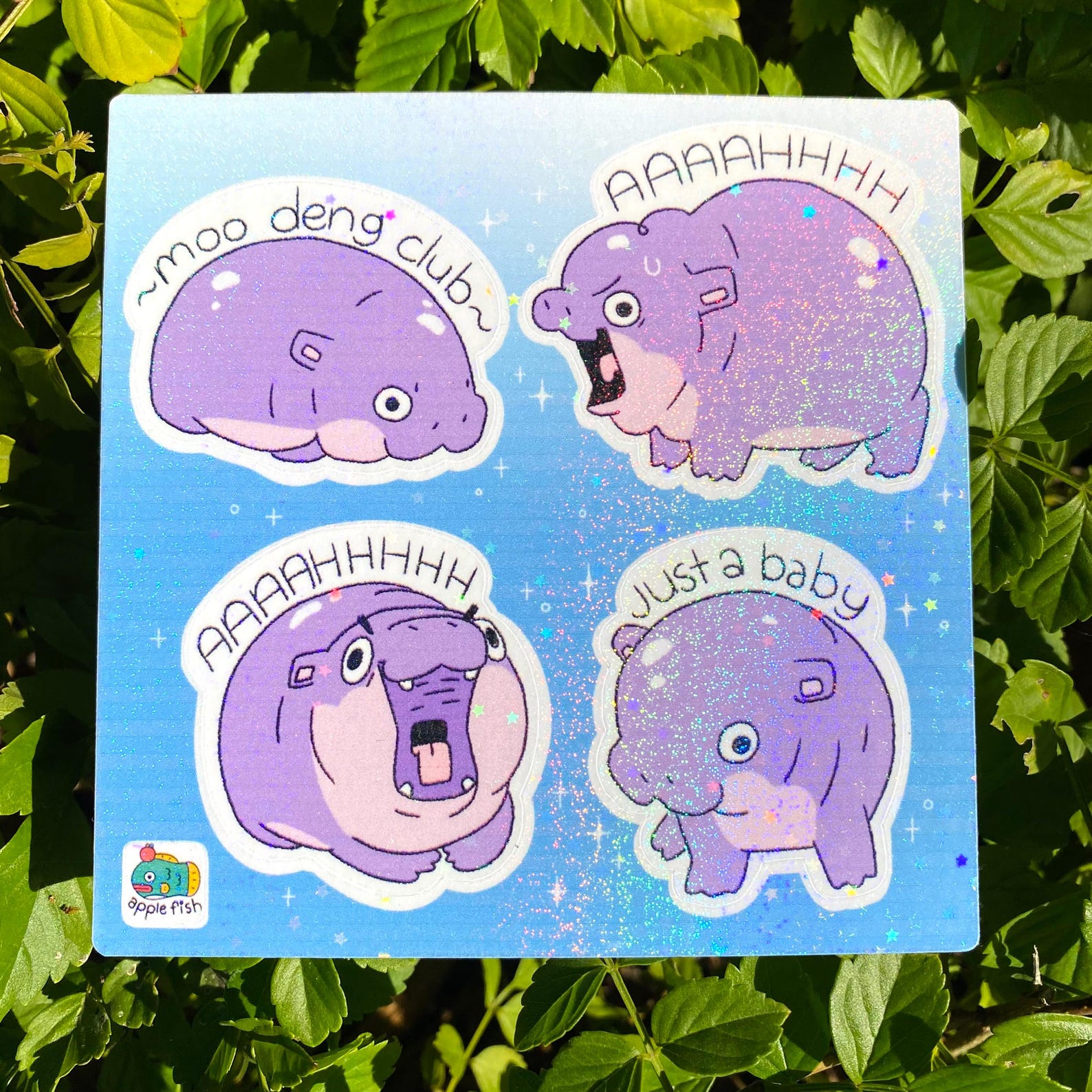 Moo Deng Sticker Sheet - Etsy