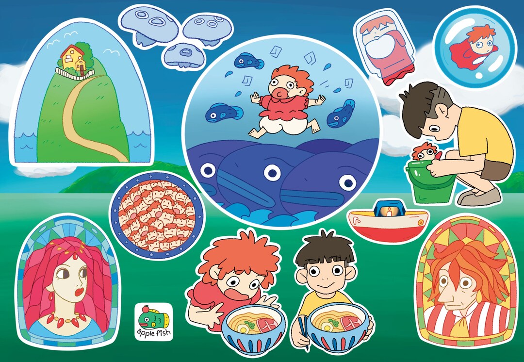 Ponyo Sticker Sheet - Etsy