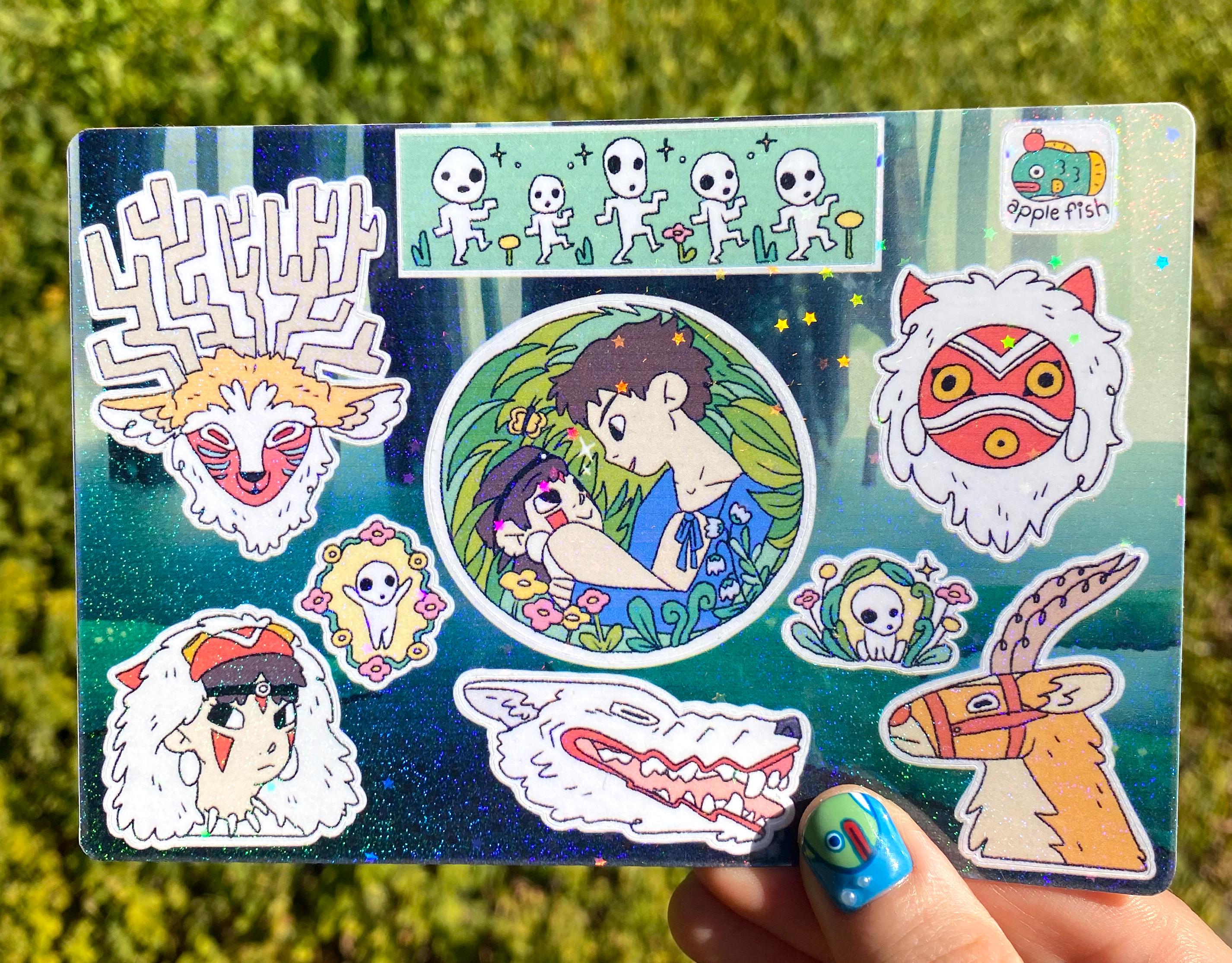 Princess Mononoke Ghibli Sticker Sheet - Etsy