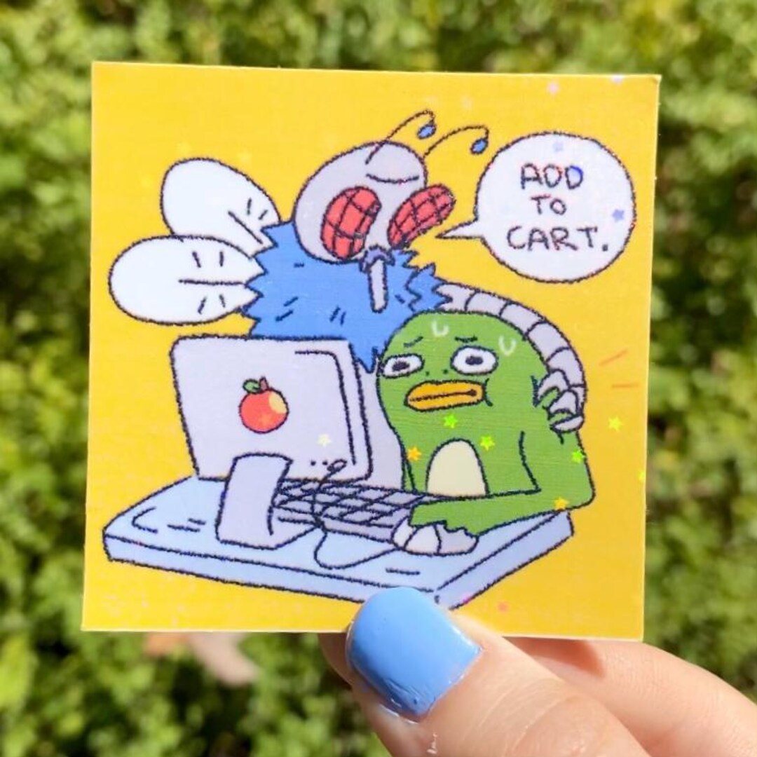 Funny Frog Meme Sticker - Etsy