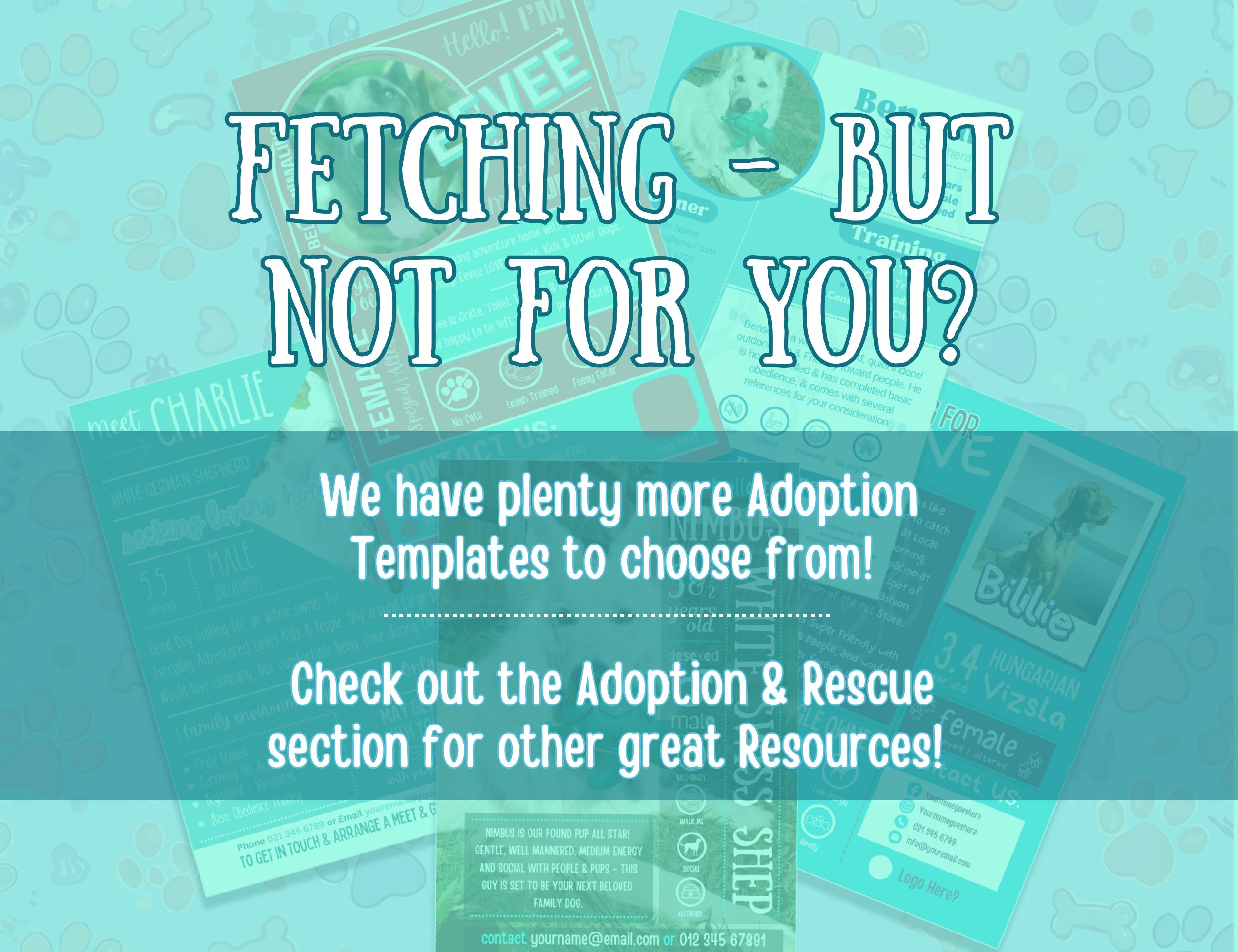 Dog Adoption Flyer Template: Canva Pet Rescue Poster (digital Download ...