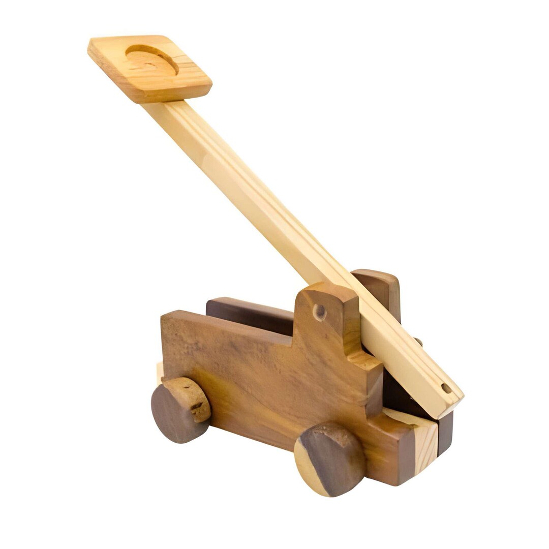 Wooden Catapult Stone Toy, Handmade Wooden Catapult Toy, Waldorf ...