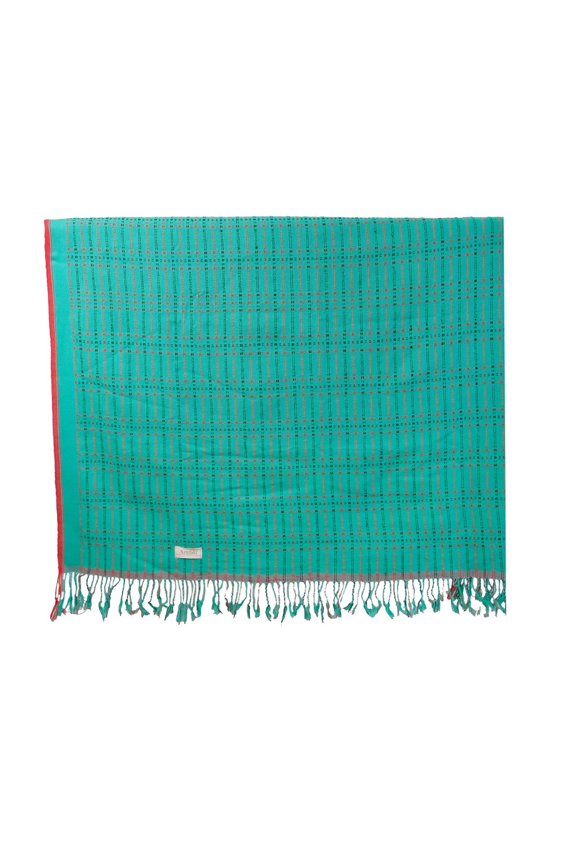 Tenun Cotton Shawl, Ethnic Patterns, Handmade Stole With Fringe ...