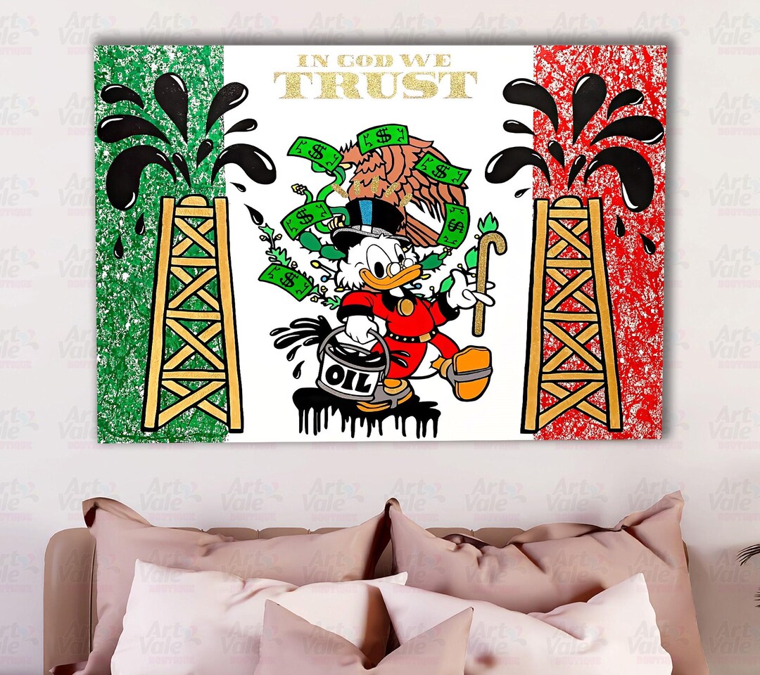 Alec Monopoly Duck Oil Canvas Wrap Home Wall Decor UV Printed Poster ...