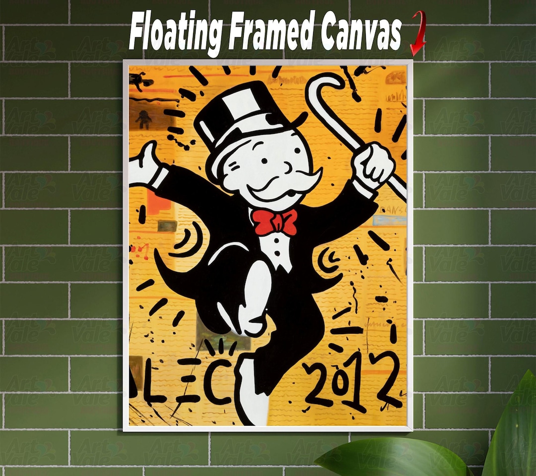 Alec Monopoly Jump for Joy Canvas Wrap Home Wall Decor UV Printed ...