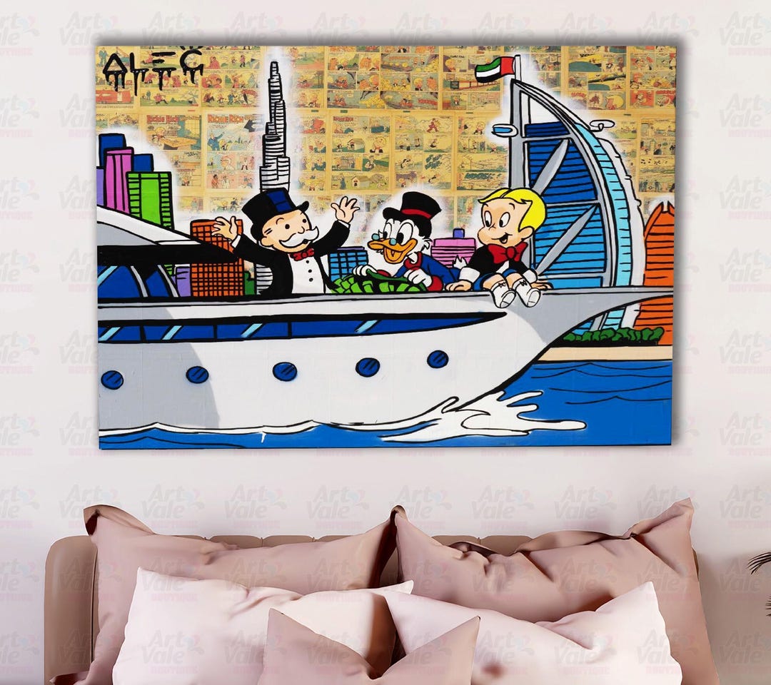 Alec Monopoly Cruising in Dubai Canvas Wrap Home Wall Decor UV Printed ...