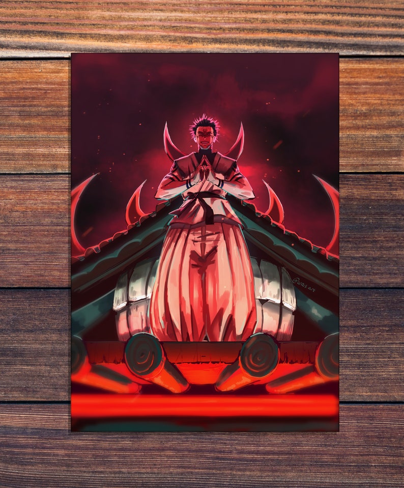 Sukuna Ryomen Malevolent Kitchen Poster, Anime Print, Jujutsu Kaisen ...