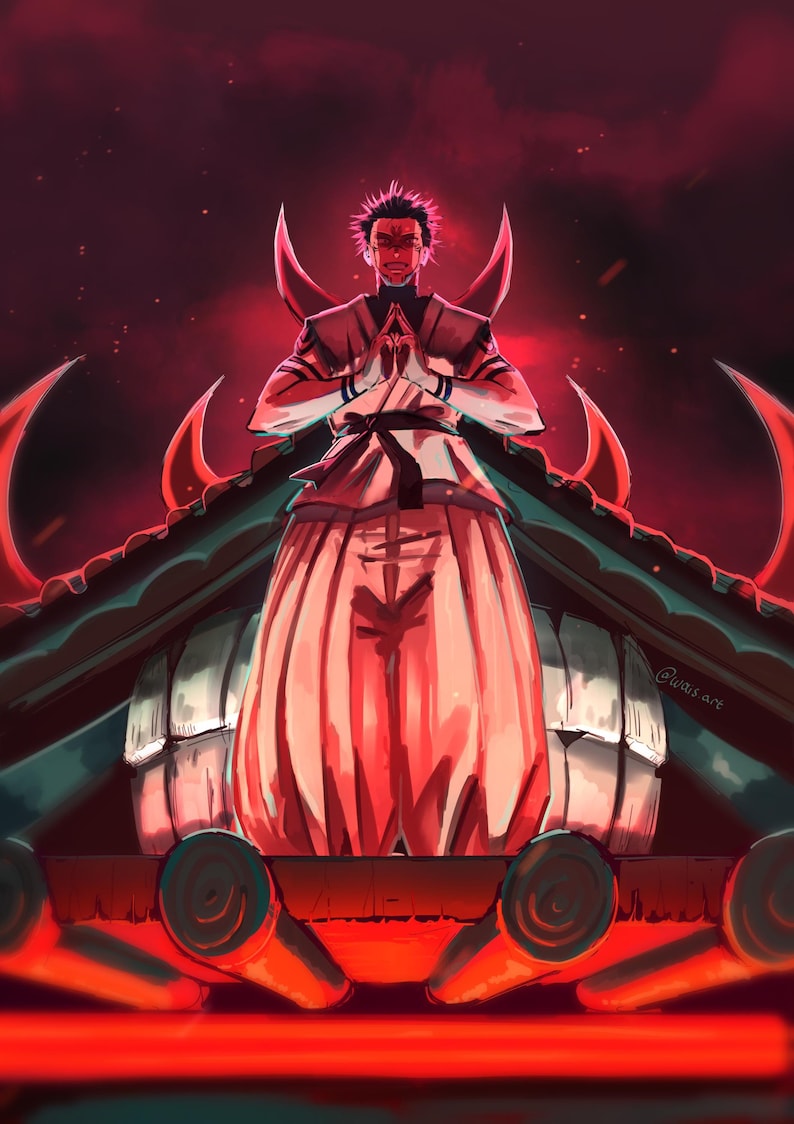 Sukuna Ryomen Malevolent Kitchen Poster, Anime Print, Jujutsu Kaisen ...