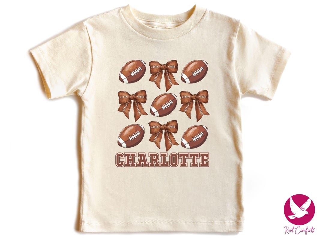 Custom Girls Football Shirt, Football Fans Toddler Gift, Football ...