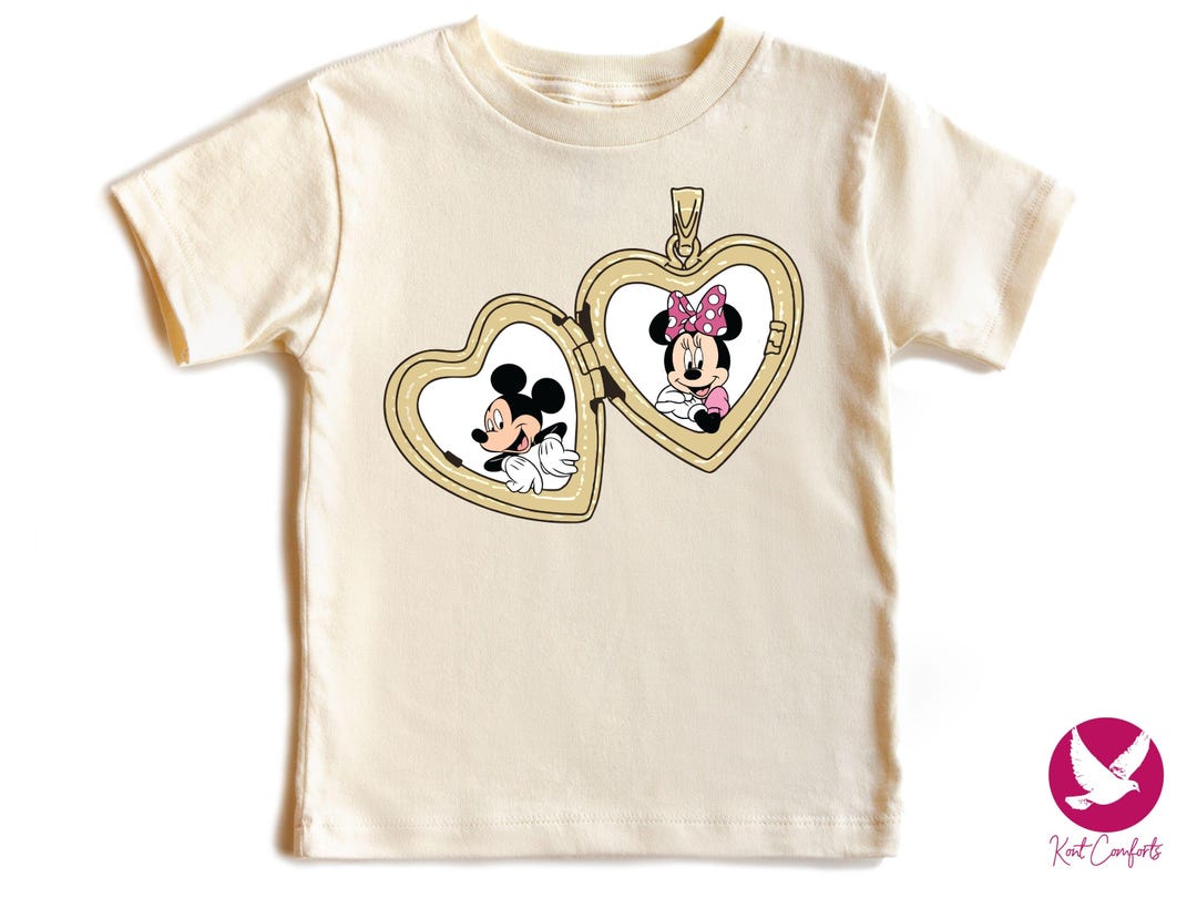 Mickey Minnie Locket Valentine Shirt for Kids, Kids Valentine Gift ...