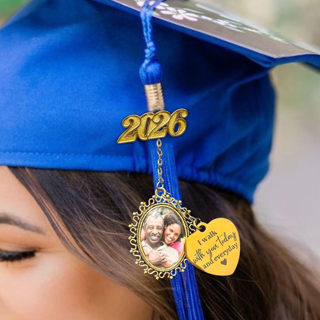 Custom Graduation Day Gift Memorial Photo Tassel Charm | Keepsake ...