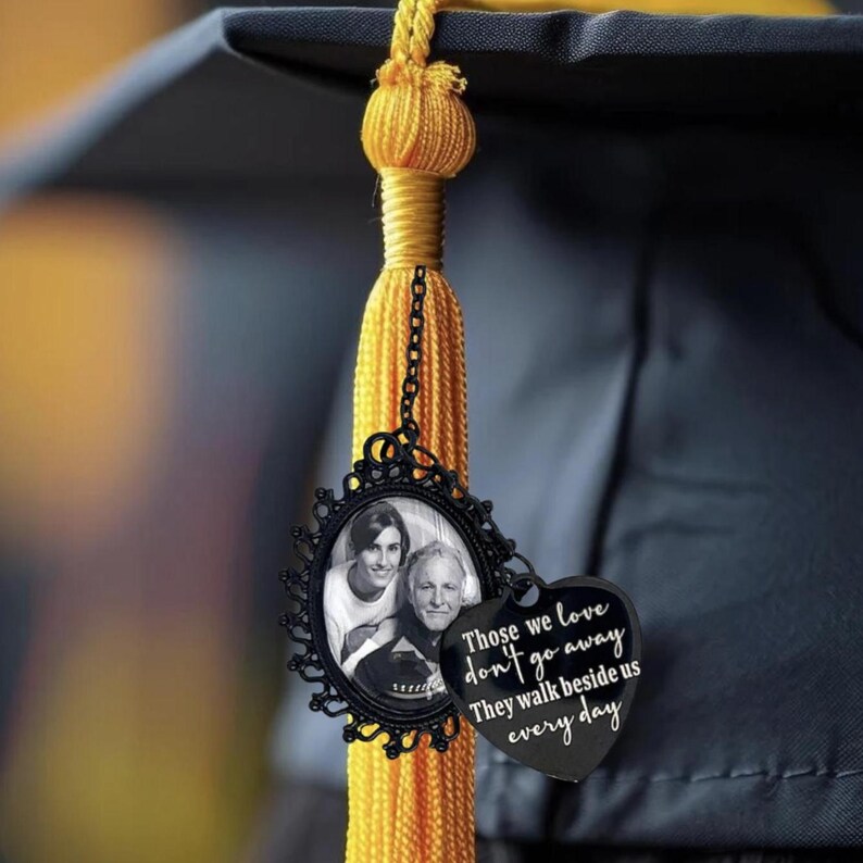 Personalized Graduation Photo Charm | Memorial Tassel Charm | Grad Cap ...