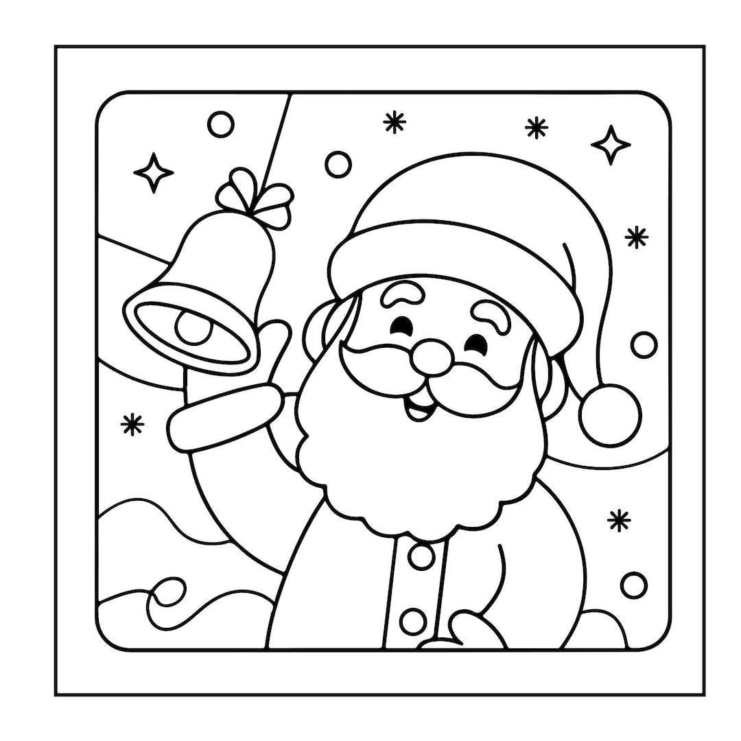 40 Christmas Coloring Book Pages Cute and Easy Download - Etsy