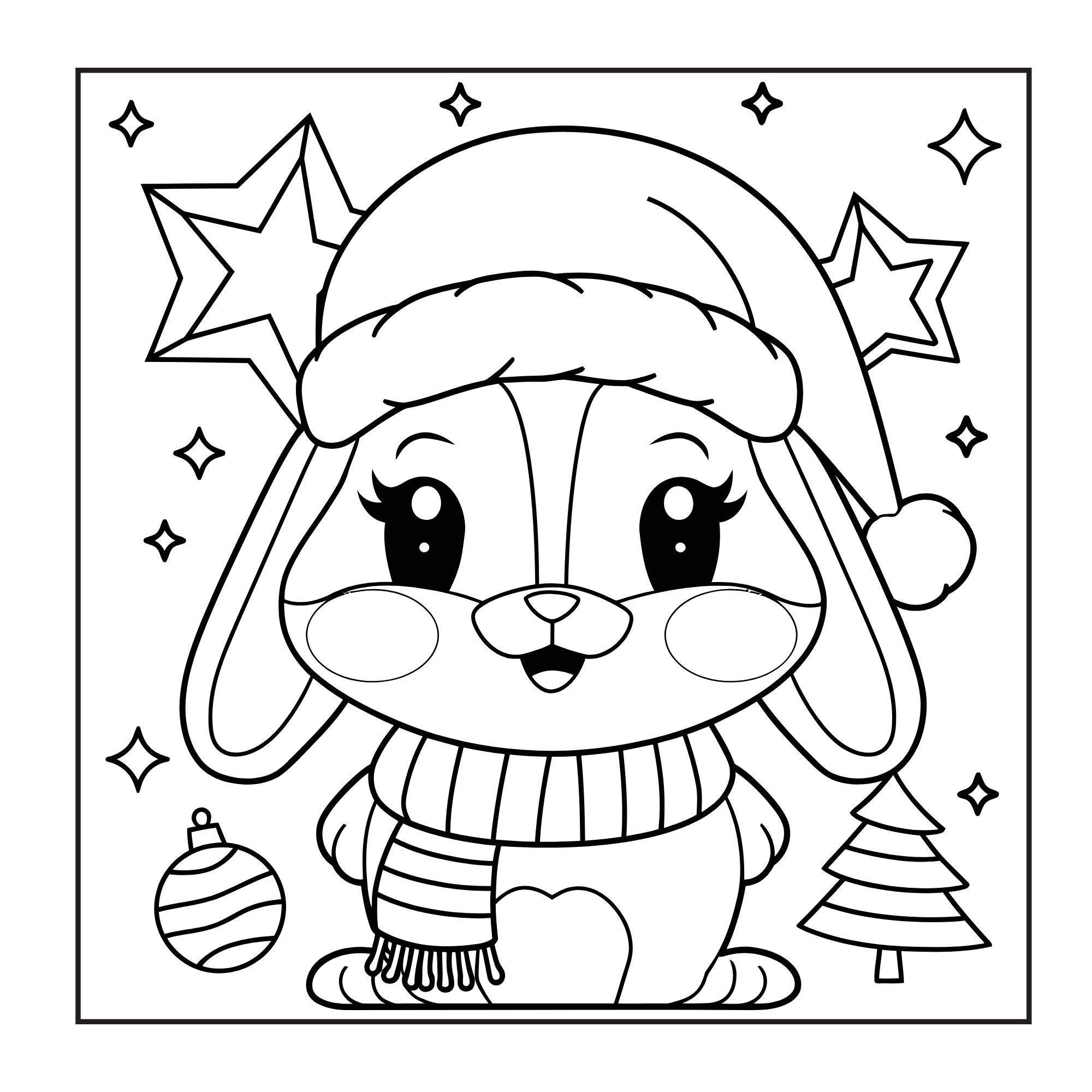 Christmas Bold and Easy Coloring Pages - Etsy