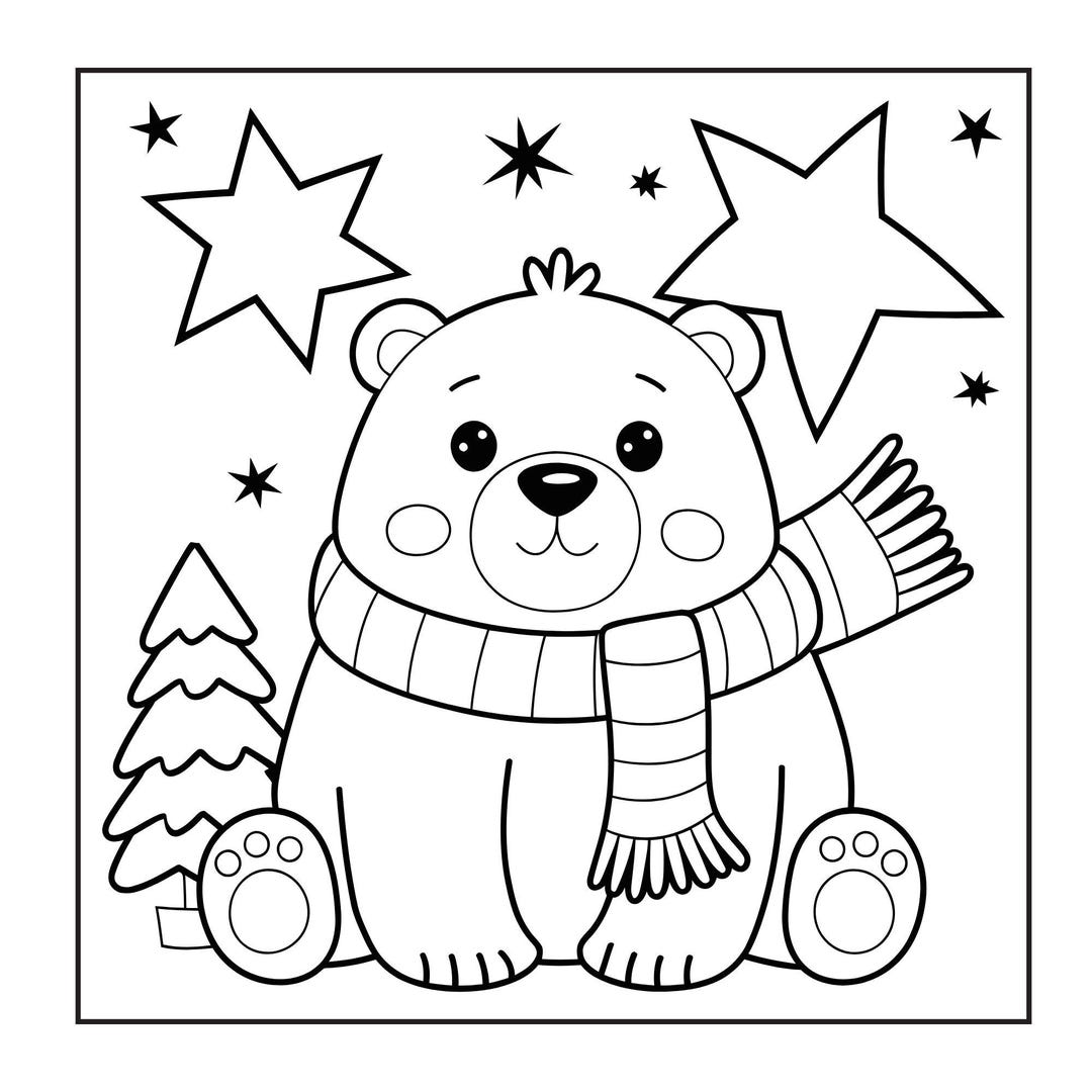 Christmas Bold and Easy Coloring Pages - Etsy