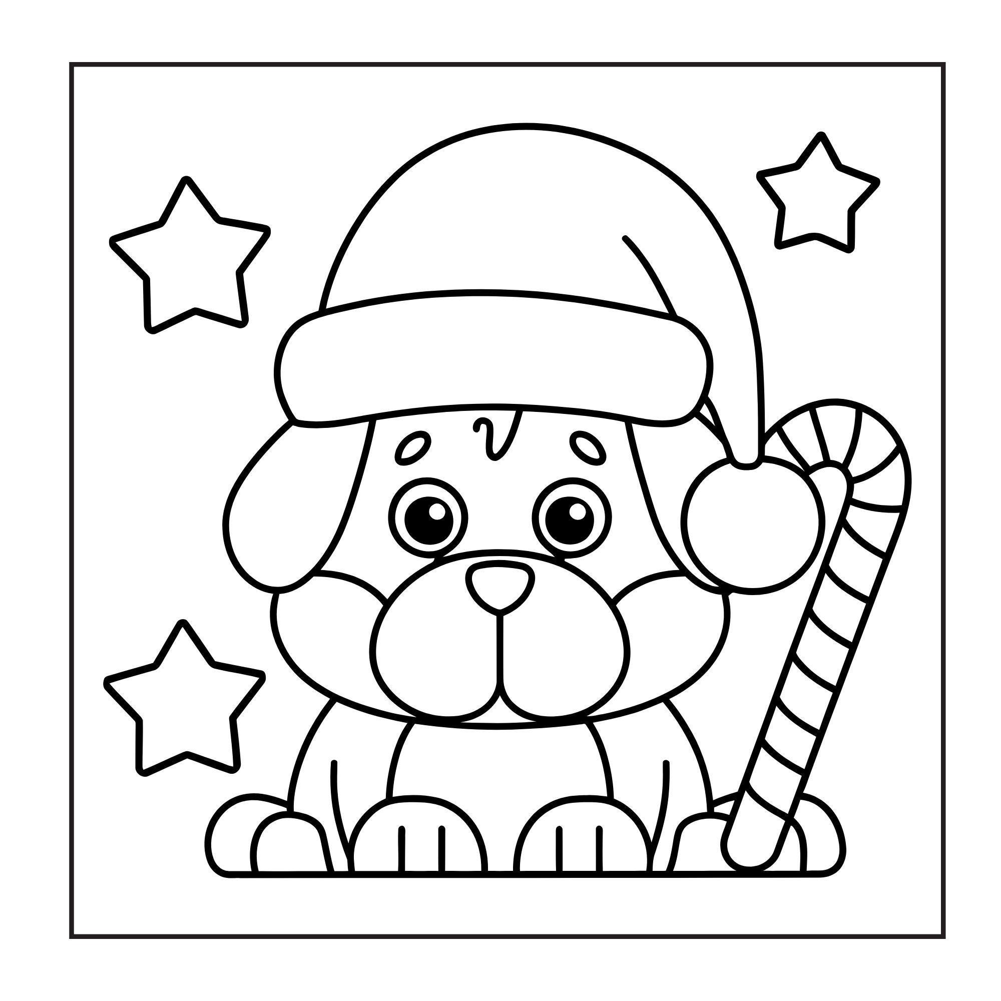 Christmas Bold and Easy Coloring Pages - Etsy