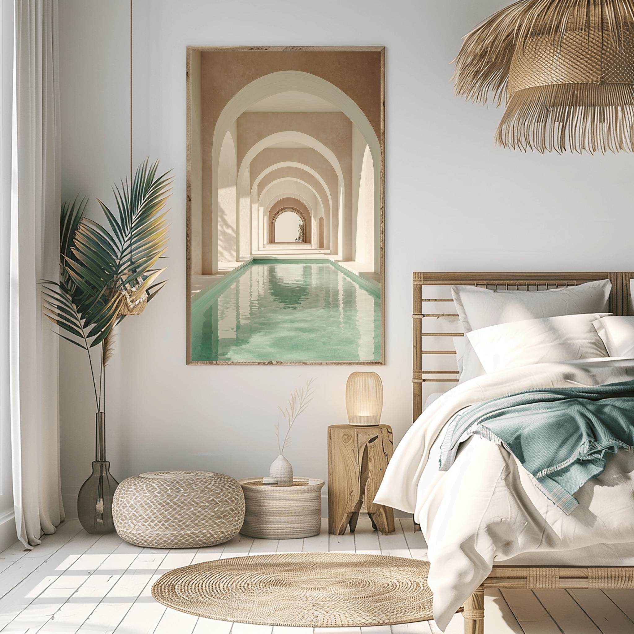 Modern Neutral Wall Art Poolside Digital Download for Modern Home Decor ...